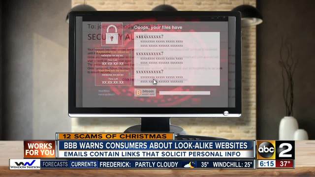 12 scams of Christmas: Phishing emails and look-alike websites - WMAR2NEWS